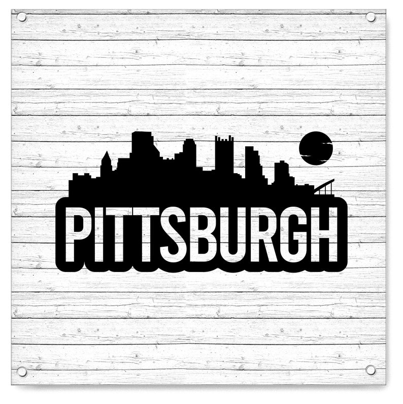 Pittsburgh Bold Skyline. Svg Png Eps Dxf Cut Files. - Etsy