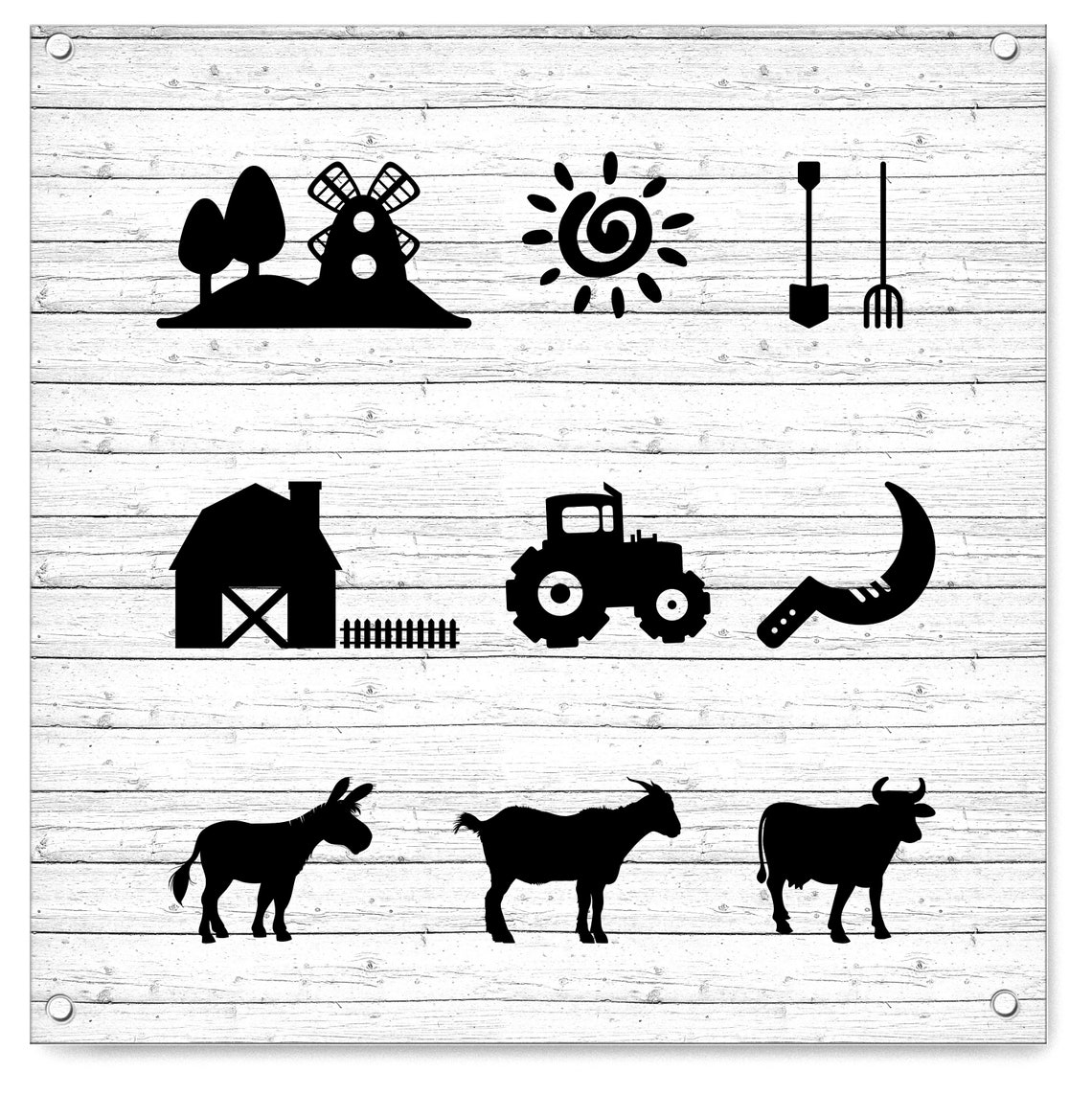 Farm Items. Svg Png Eps Dxf Cut Files. - Etsy