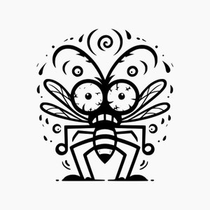 Frazzled Mosquito. 4 Svg Bundle. Svg Png Eps Dxf Cut Files. - Etsy