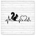 Squirrel Cartoon Heartbeat. Svg Png Eps Dxf Cut Files. - Etsy