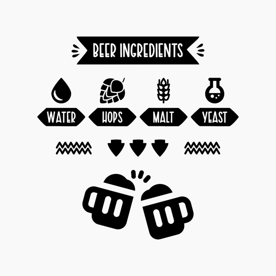 Beer Ingredients. Svg Png Eps Dxf Cut Files. - Etsy