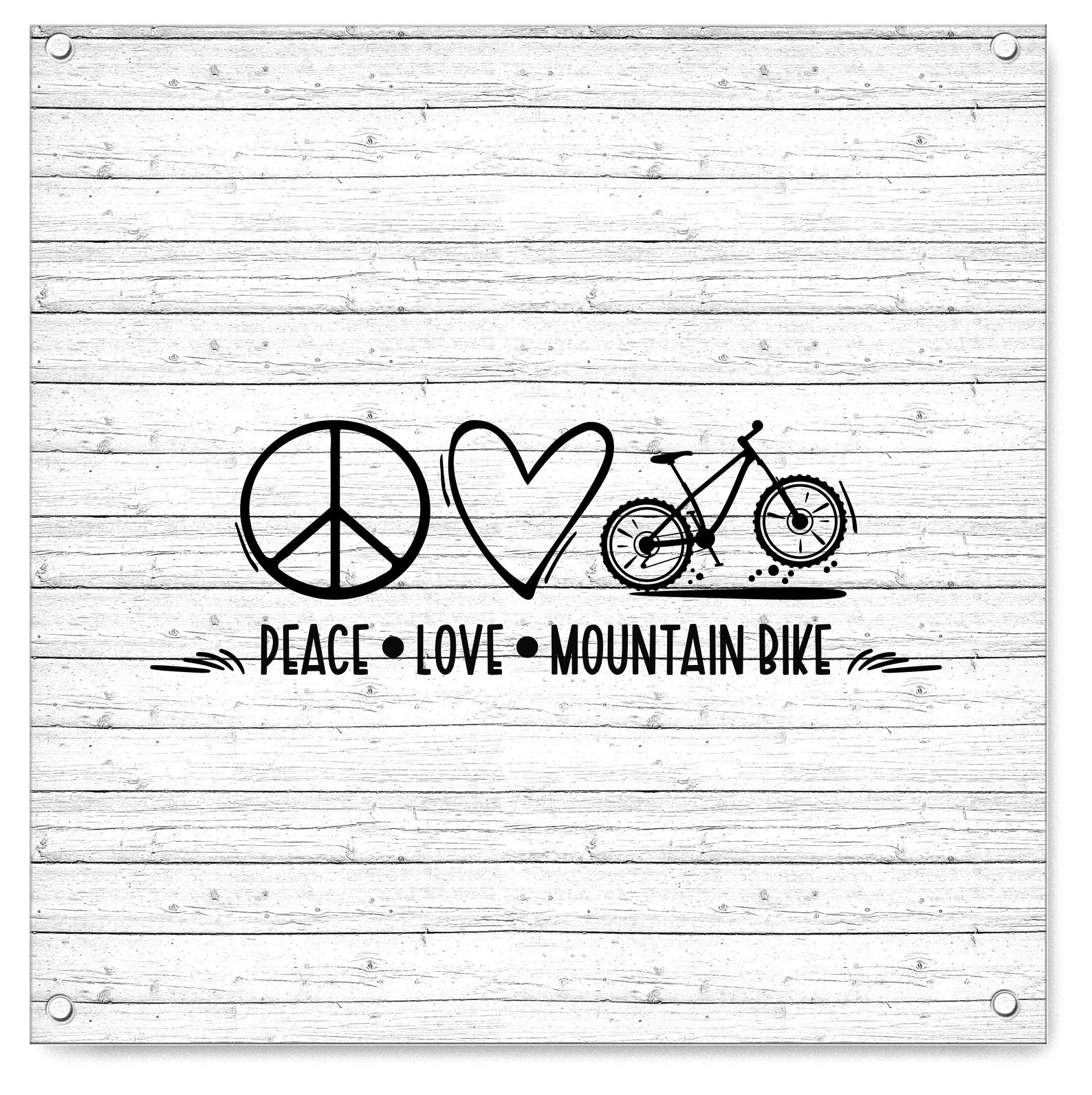 Peace Love Mountain Bike. Svg Png Eps Dxf Cut Files. | Etsy