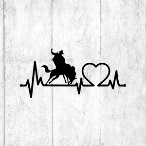 Rodeo Heartbeat. Svg Png Eps Dxf Cut Files. - Etsy