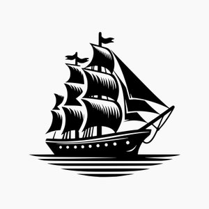 Sailing Ship. Svg Png Eps Dxf Cut Files. - Etsy