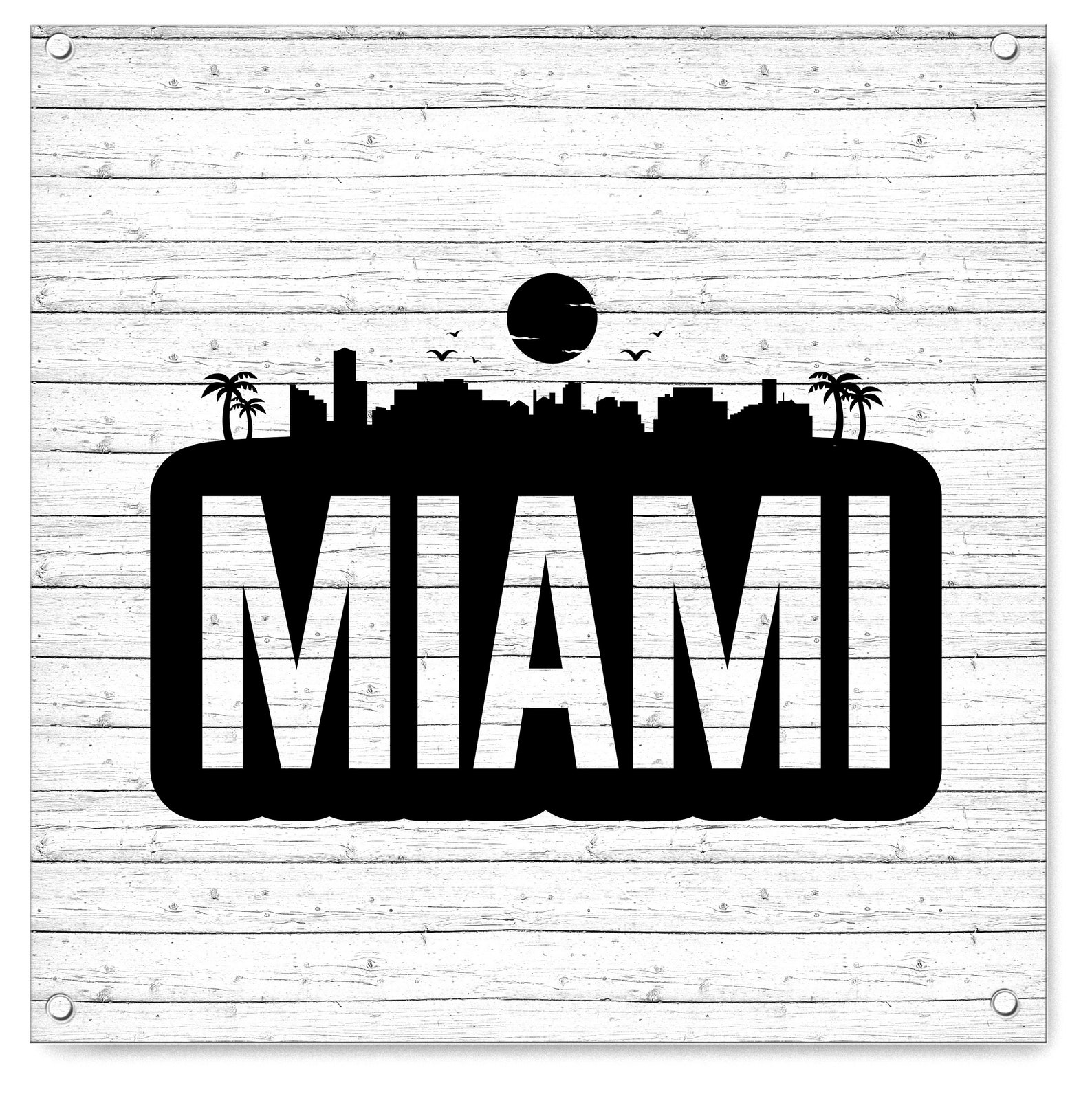 Miami Bold Skyline. Svg Png Eps Dxf Cut Files. - Etsy