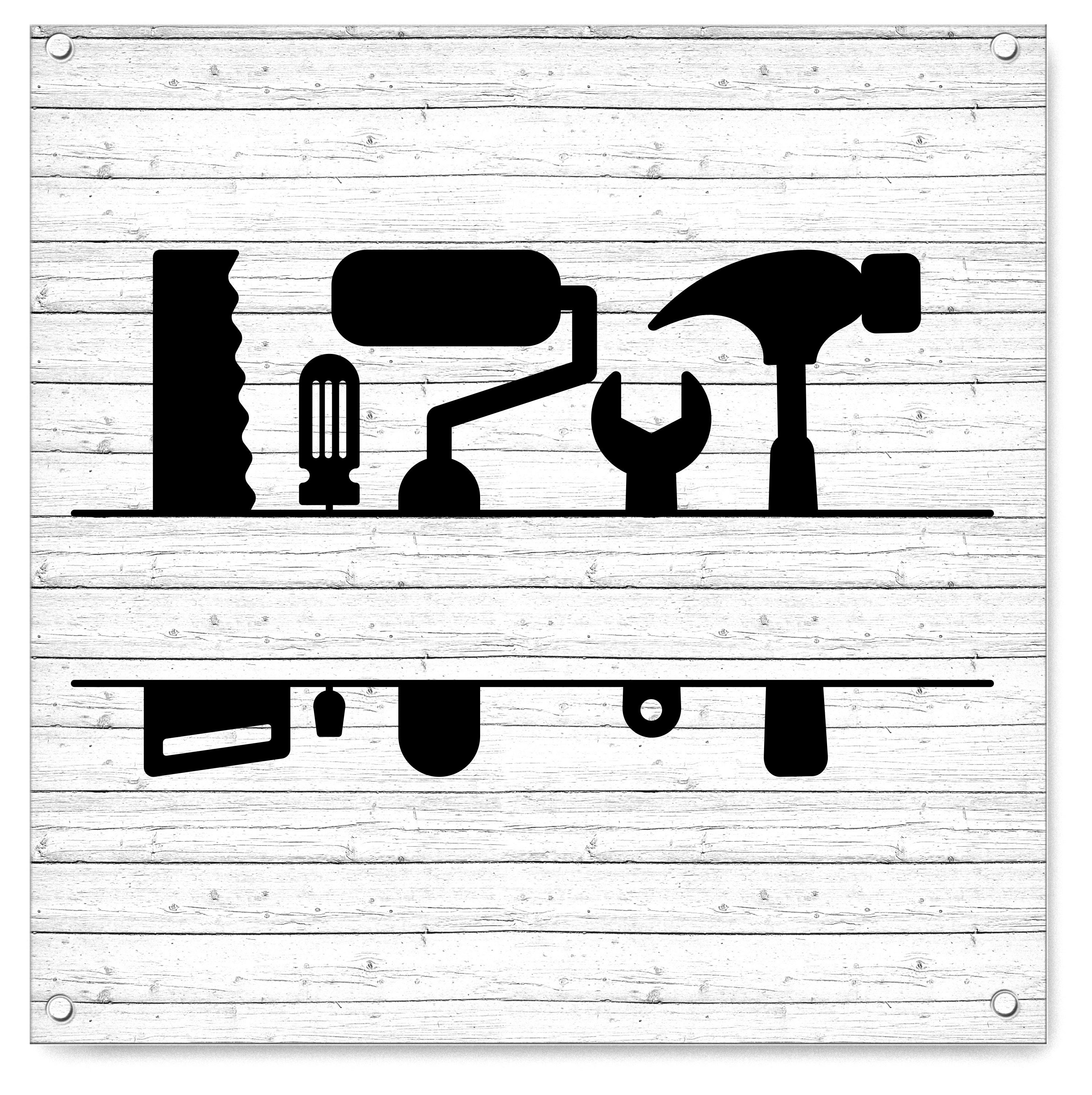 Handyman Tools Split Monogram Frame. Svg Png Eps Dxf Cut - Etsy