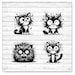 Frazzled Cat. 4 Svg Bundle. Svg Png Eps Dxf Cut Files. - Etsy