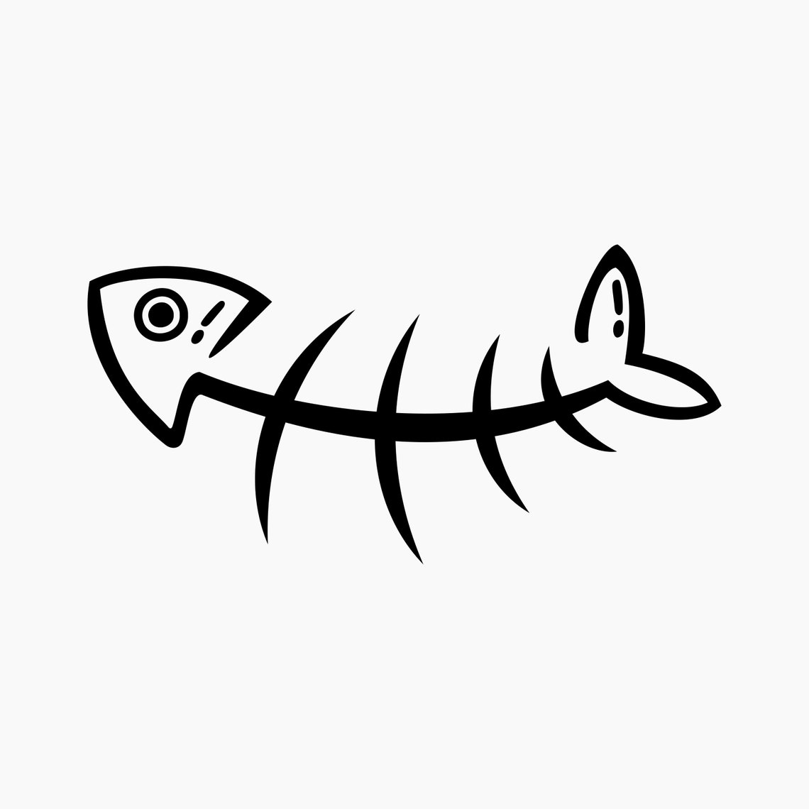 Fishbone. Svg Png Eps Dxf Cut Files. | Etsy