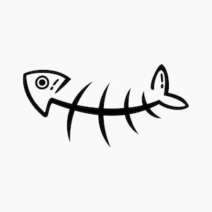 Fishbone. Svg Png Eps Dxf Cut Files. - Etsy