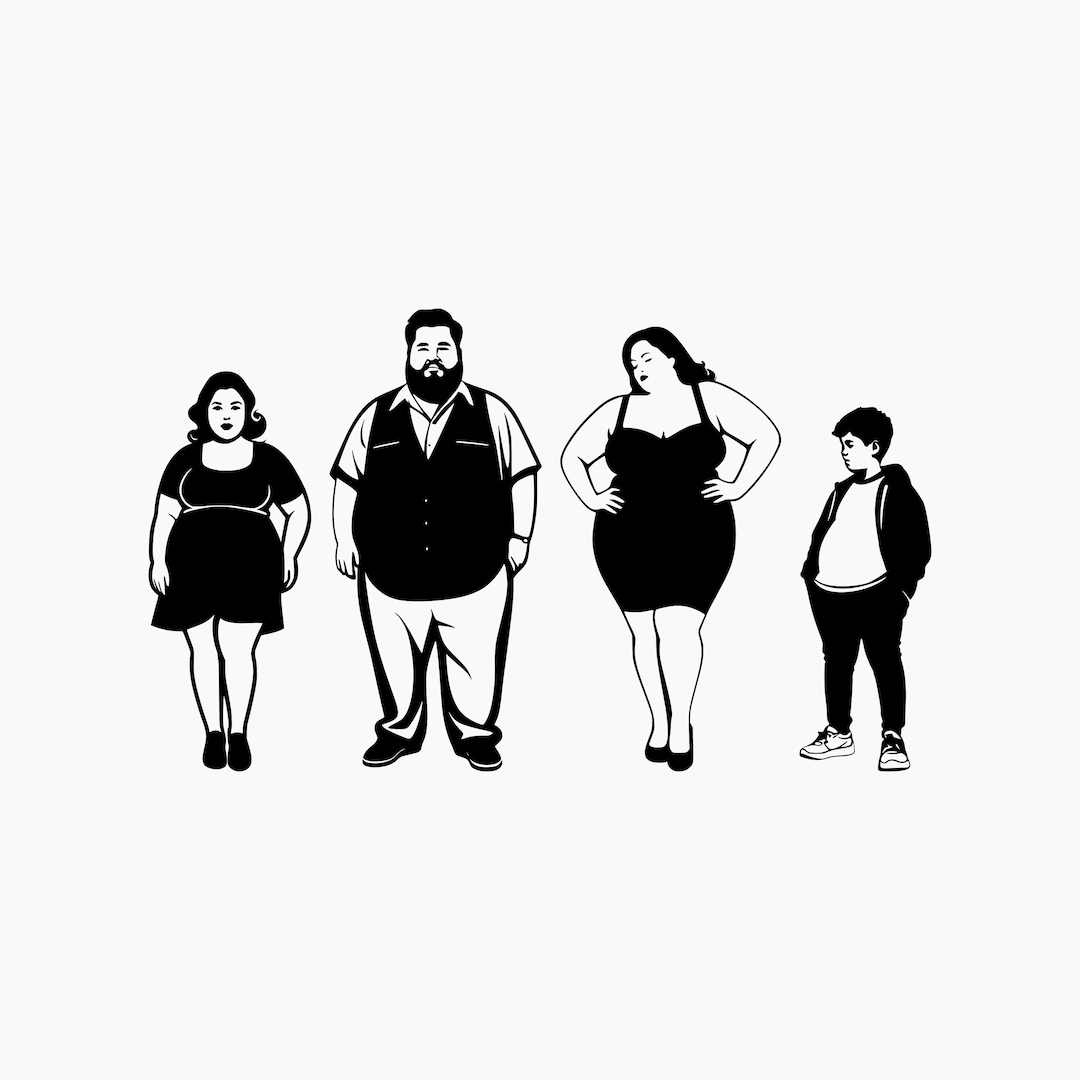 Fat People. Svg Png Eps Dxf Cut Files. - Etsy