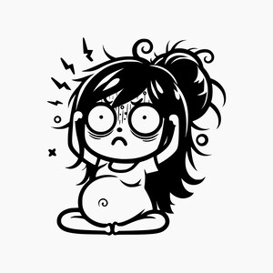 Frazzled Pregnant Woman. 4 Svg Bundle. Svg Png Eps Dxf Cut Files. - Etsy