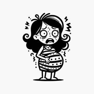 Frazzled Pregnant Woman. 4 Svg Bundle. Svg Png Eps Dxf Cut Files. - Etsy