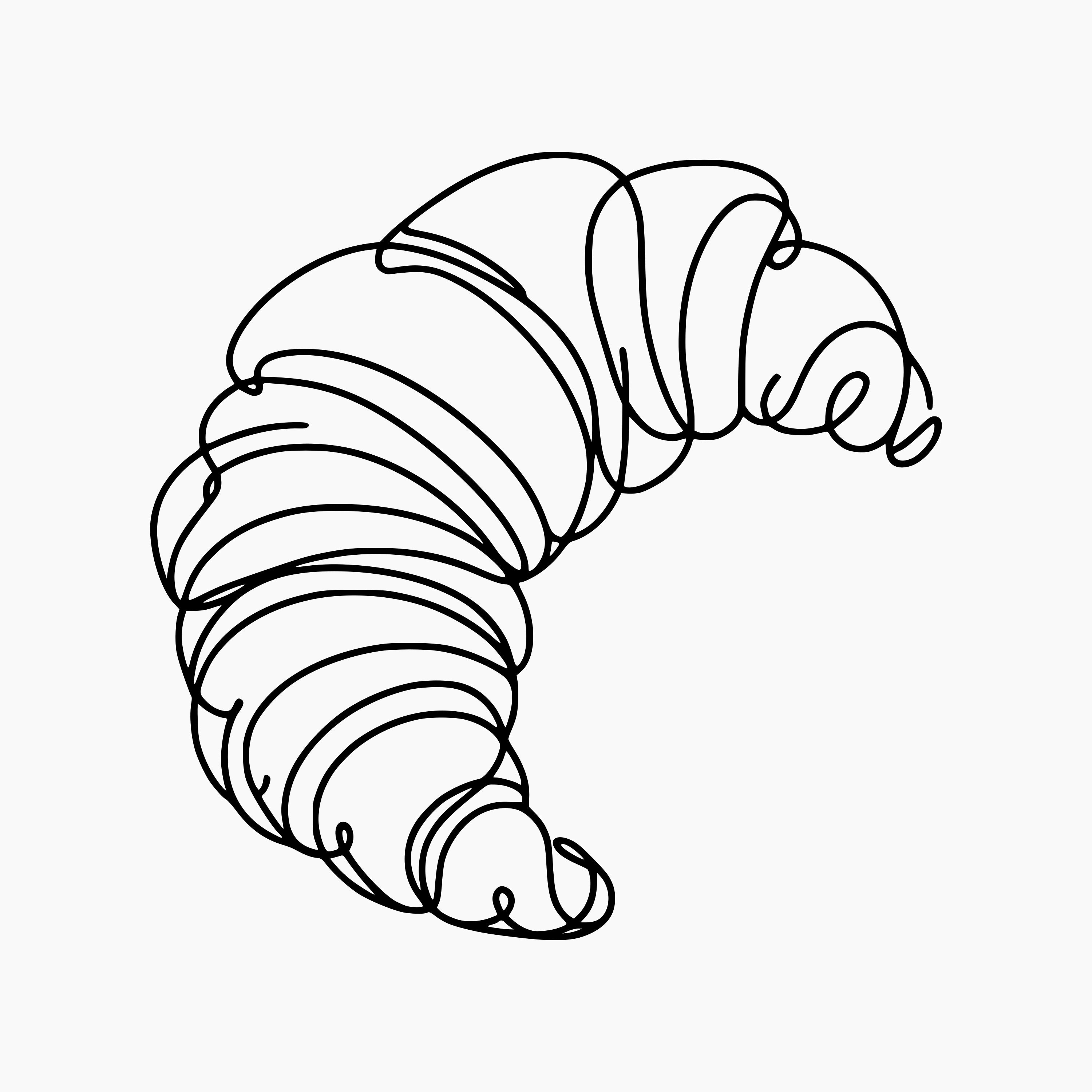 Croissant Line Drawing. Svg Png Eps Dxf Cut Files. - Etsy UK