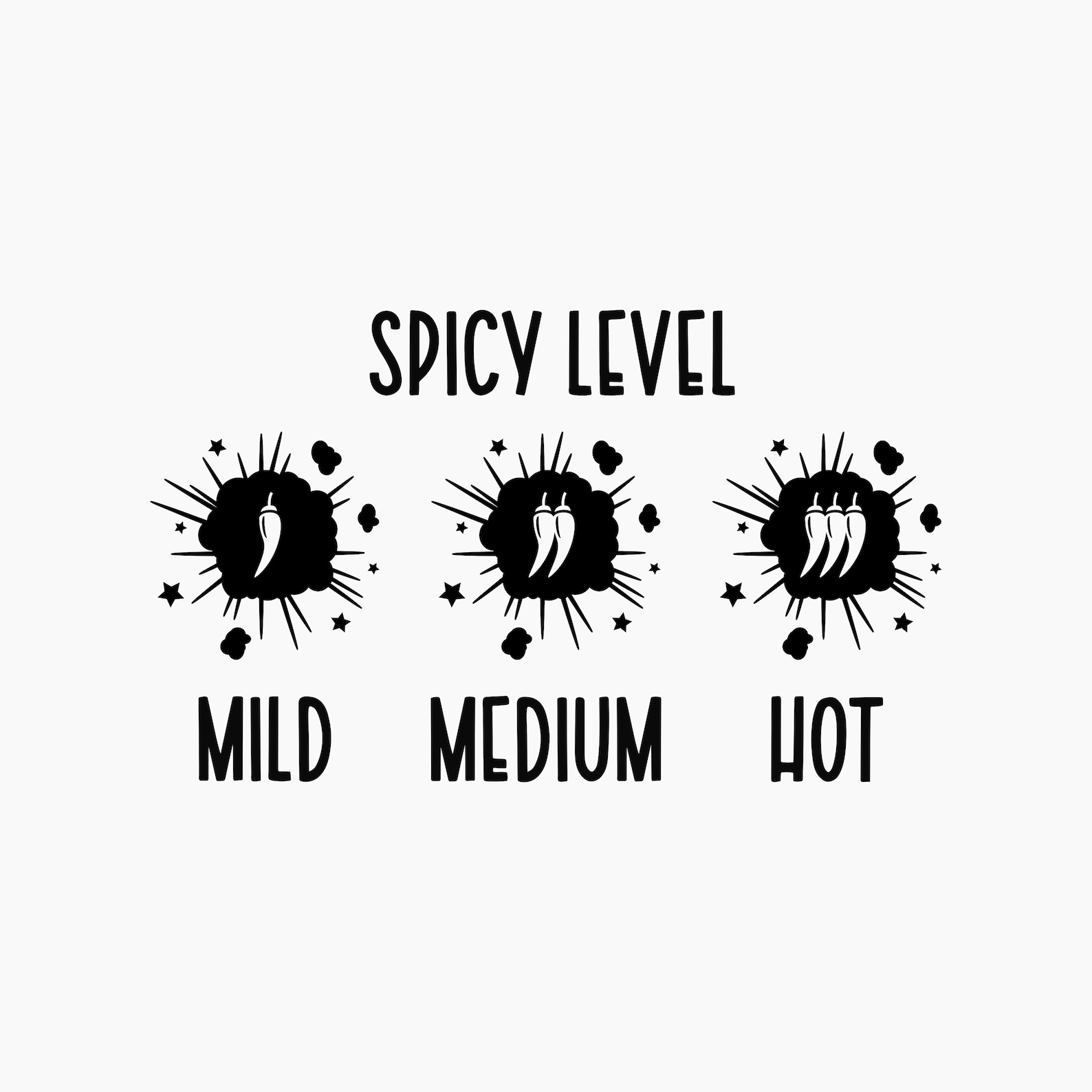 Spicy Level. Svg Png Eps Dxf Cut Files. | Etsy