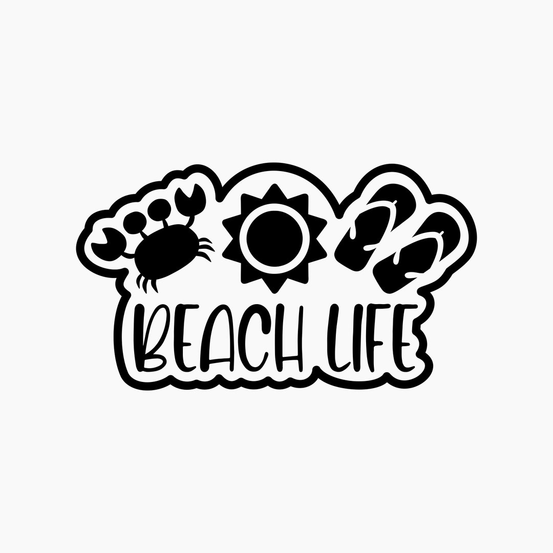 Beach Life. Svg Png Eps Dxf Cut Files. - Etsy