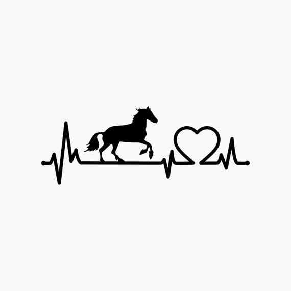 Latidos del corazón del caballo. Svg Png Eps Dxf Cortar | Etsy México