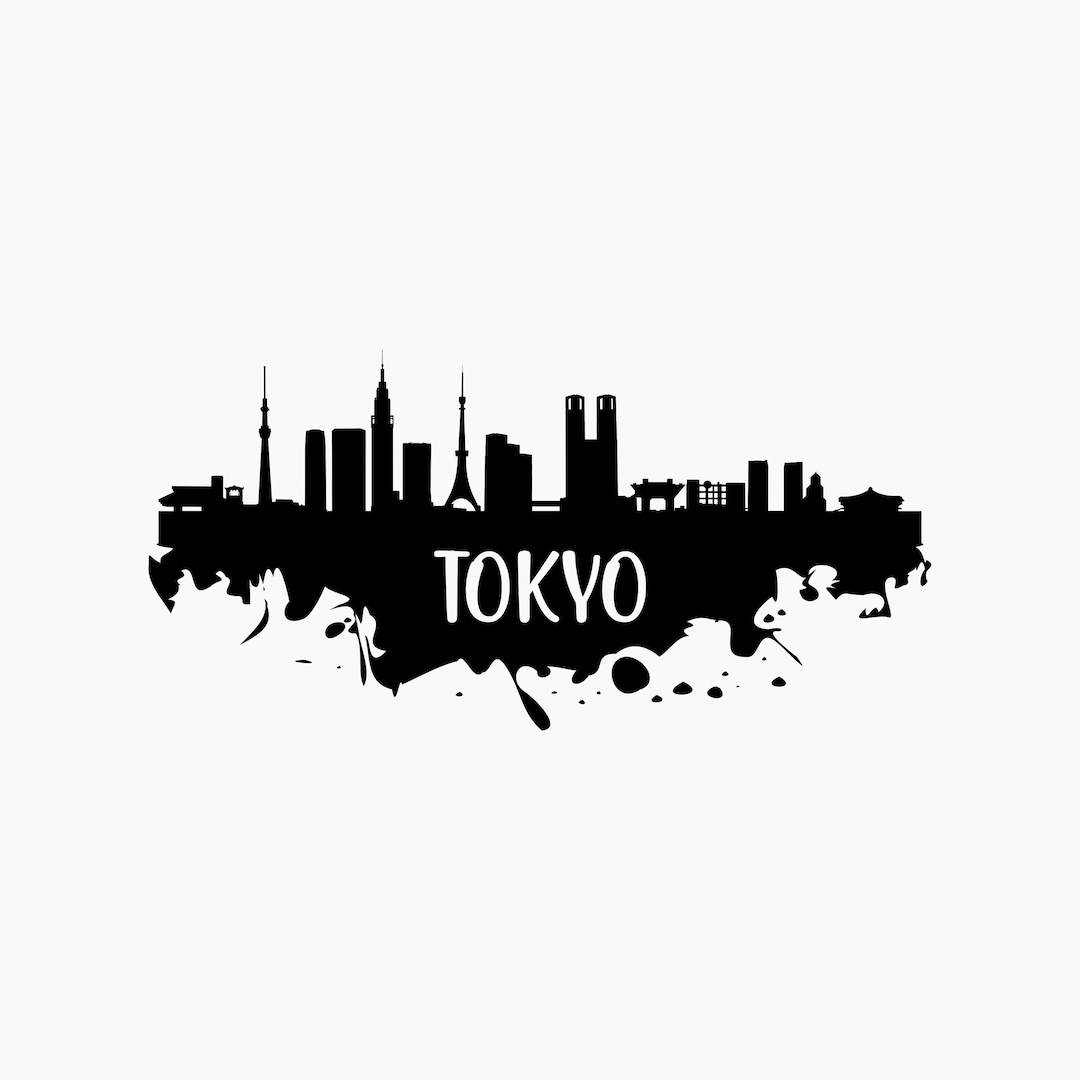 Tokyo Skyline Silhouette. Svg Png Eps Dxf Cut Files. - Etsy