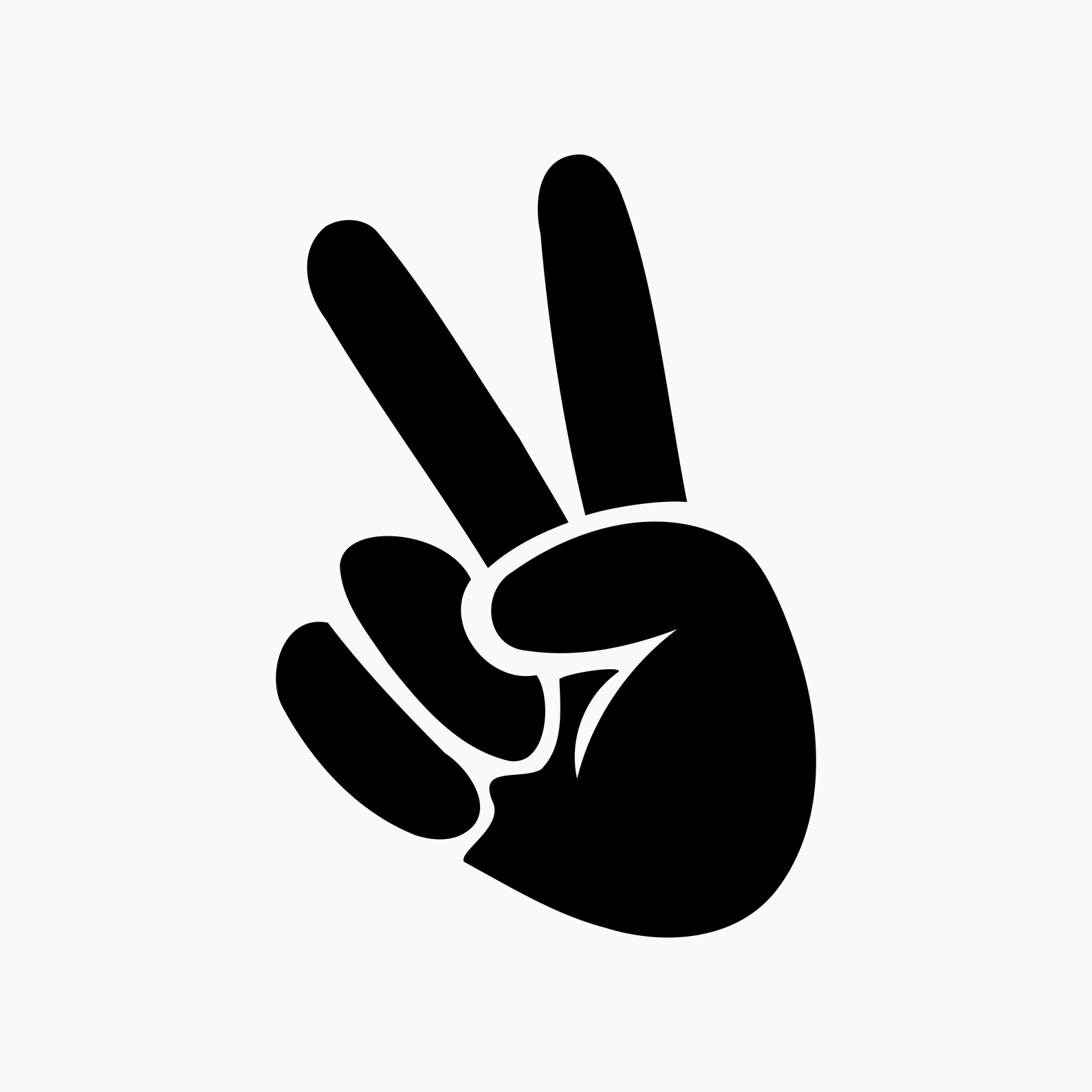Peace Sign Hand Symbol. Svg Png Eps Dxf Cut Files. - Etsy