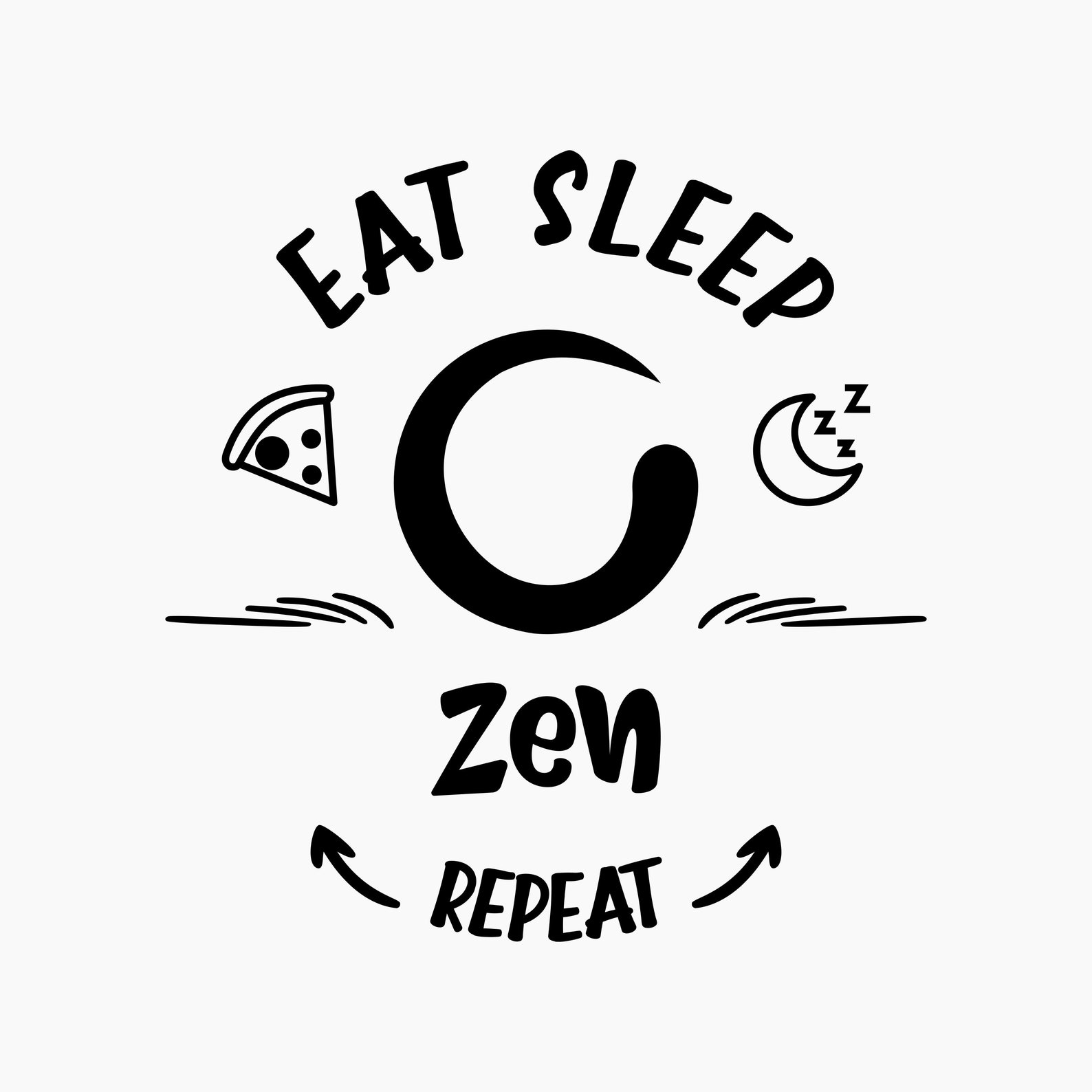 Eat Sleep Zen Repeat. Svg Png Eps Dxf Cut Files. - Etsy