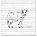 Cow Line Drawing. Svg Png Eps Dxf Cut Files. - Etsy