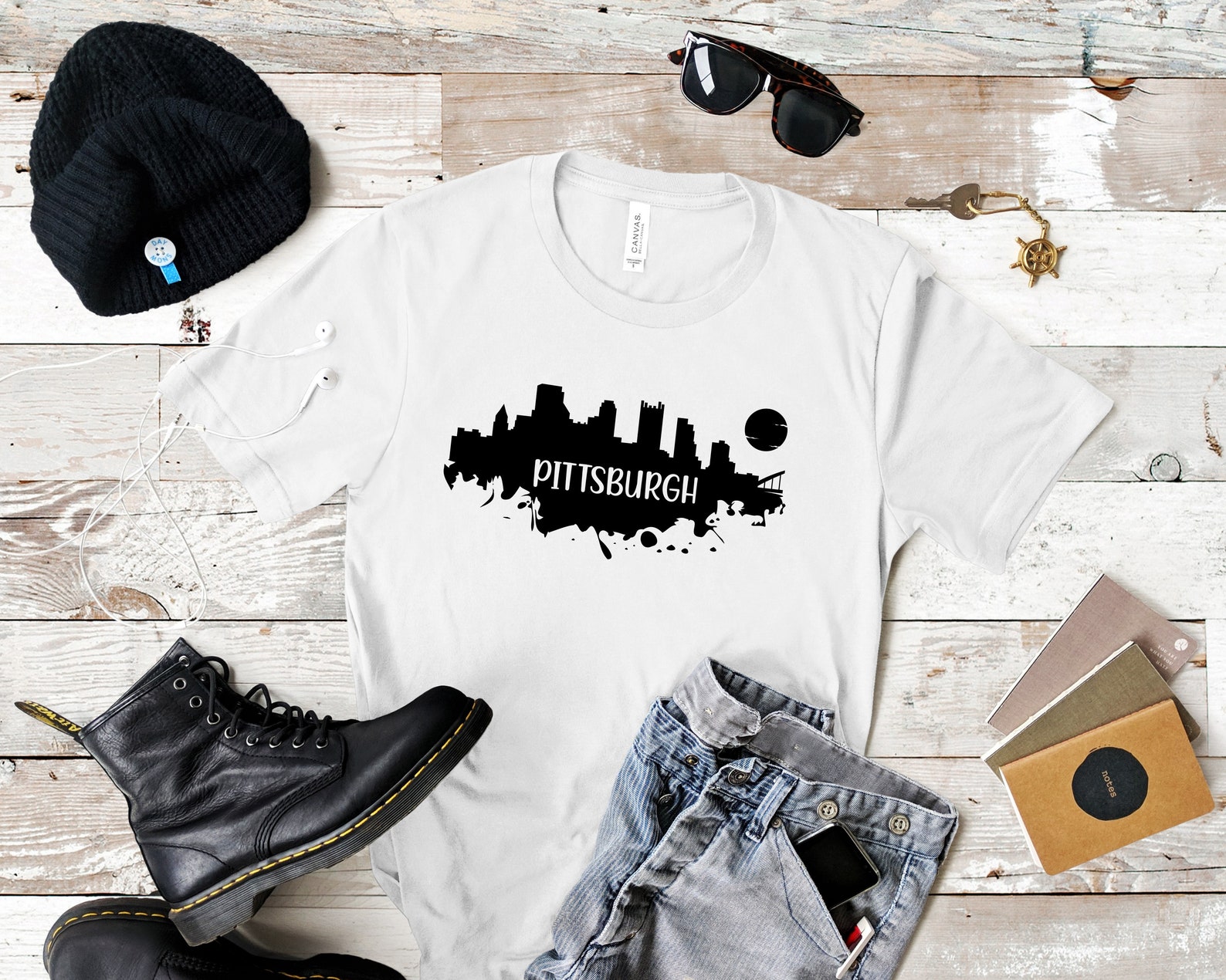 Pittsburgh Skyline Silhouette. Svg Png Eps Dxf Cut Files. - Etsy
