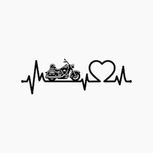 Cruisers Motorcycle Heartbeat. Svg Png Eps Dxf Cut Files. - Etsy