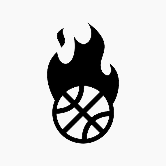 Flaming Basketball Ball. Svg Png Eps Dxf Cut Files. - Etsy