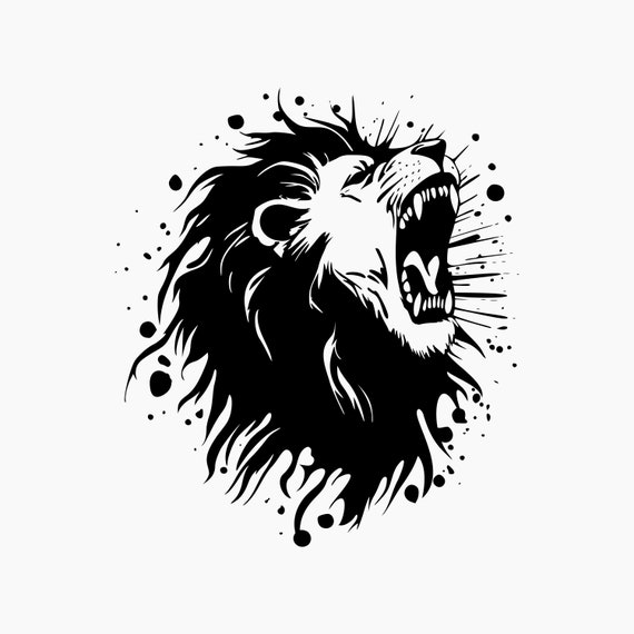 Lion Roaring Vector