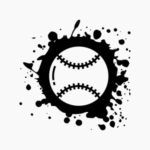 Baseball Ball Splat Ink. Svg Png Eps Dxf Cut Files. - Etsy