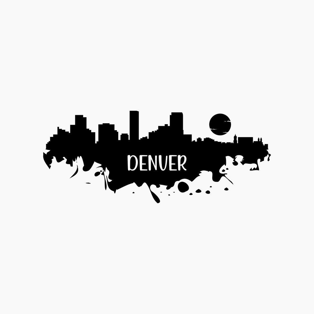 Denver Skyline Silhouette. Svg Png Eps Dxf Cut Files. - Etsy