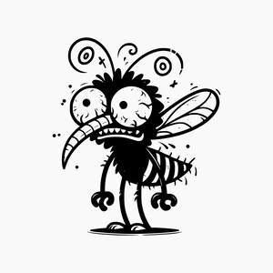 Frazzled Mosquito. 4 Svg Bundle. Svg Png Eps Dxf Cut Files. - Etsy