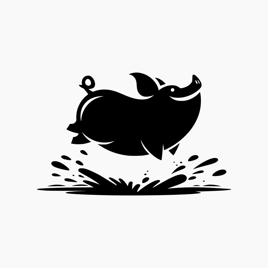 Pig Jumping. Svg Png Eps Dxf Cut Files. - Etsy