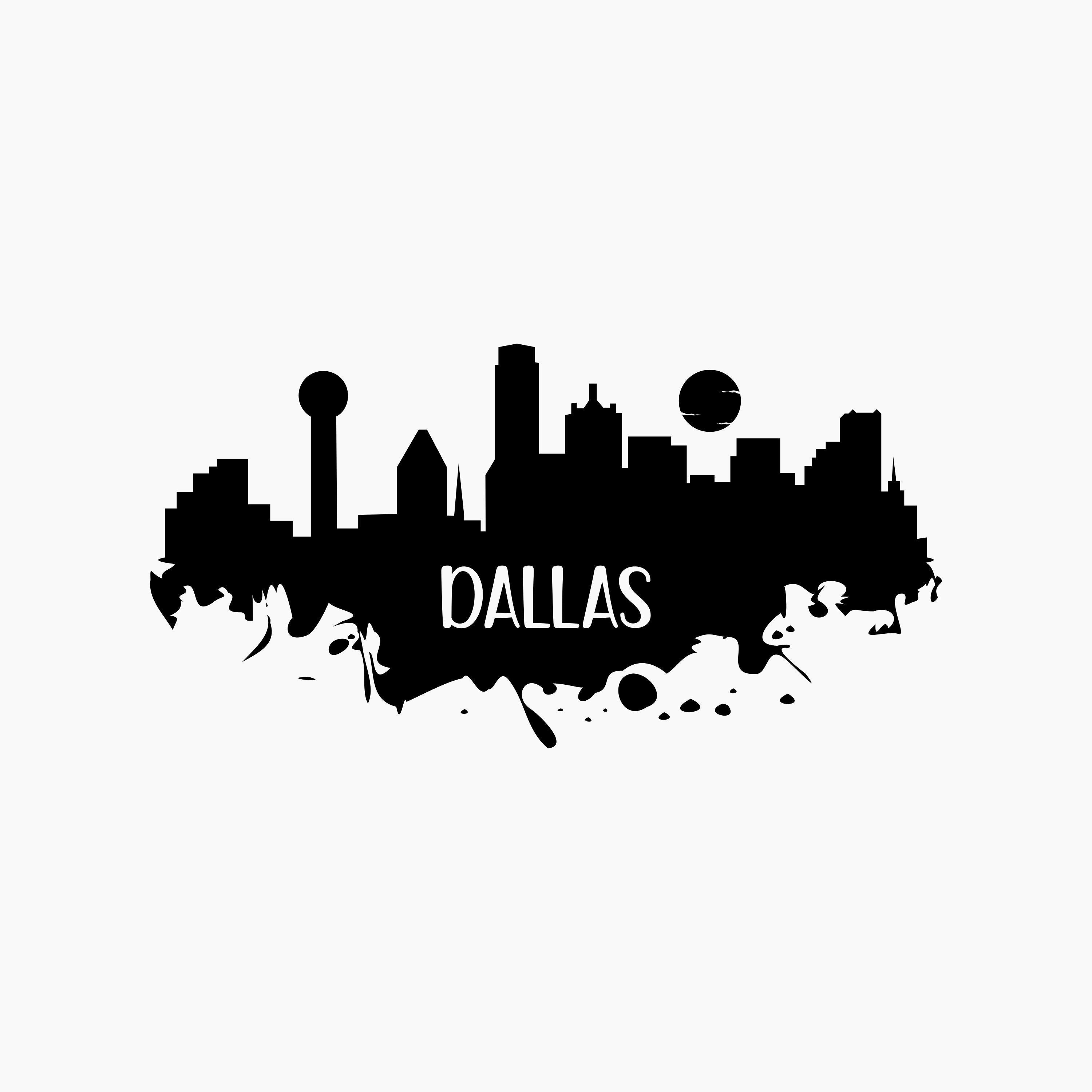 Dallas Skyline Silhouette. Svg Png Eps Dxf Cut Files. - Etsy