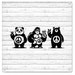 Animals Peace Sign - Panda , Gorilla , Bear. 3 Svg Bundle. Svg Png Eps ...