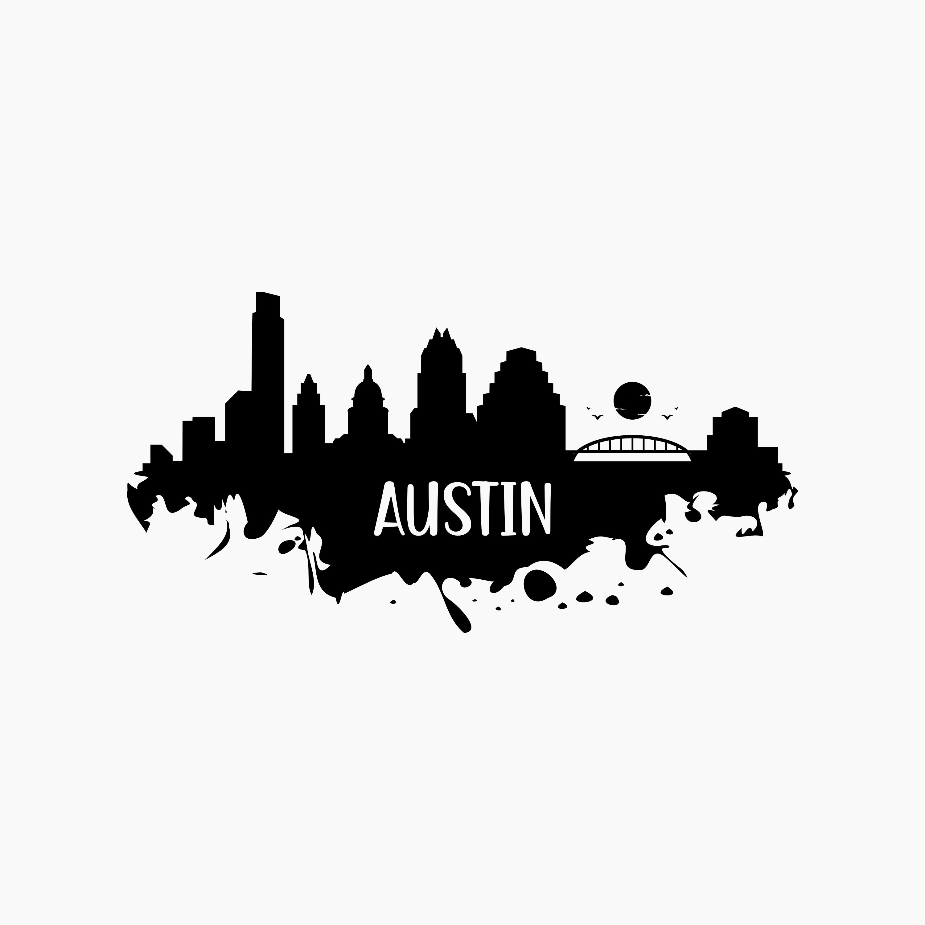 Austin Skyline Silhouette - Etsy