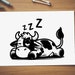 Tired Cow. Svg Png Eps Dxf Cut Files. - Etsy