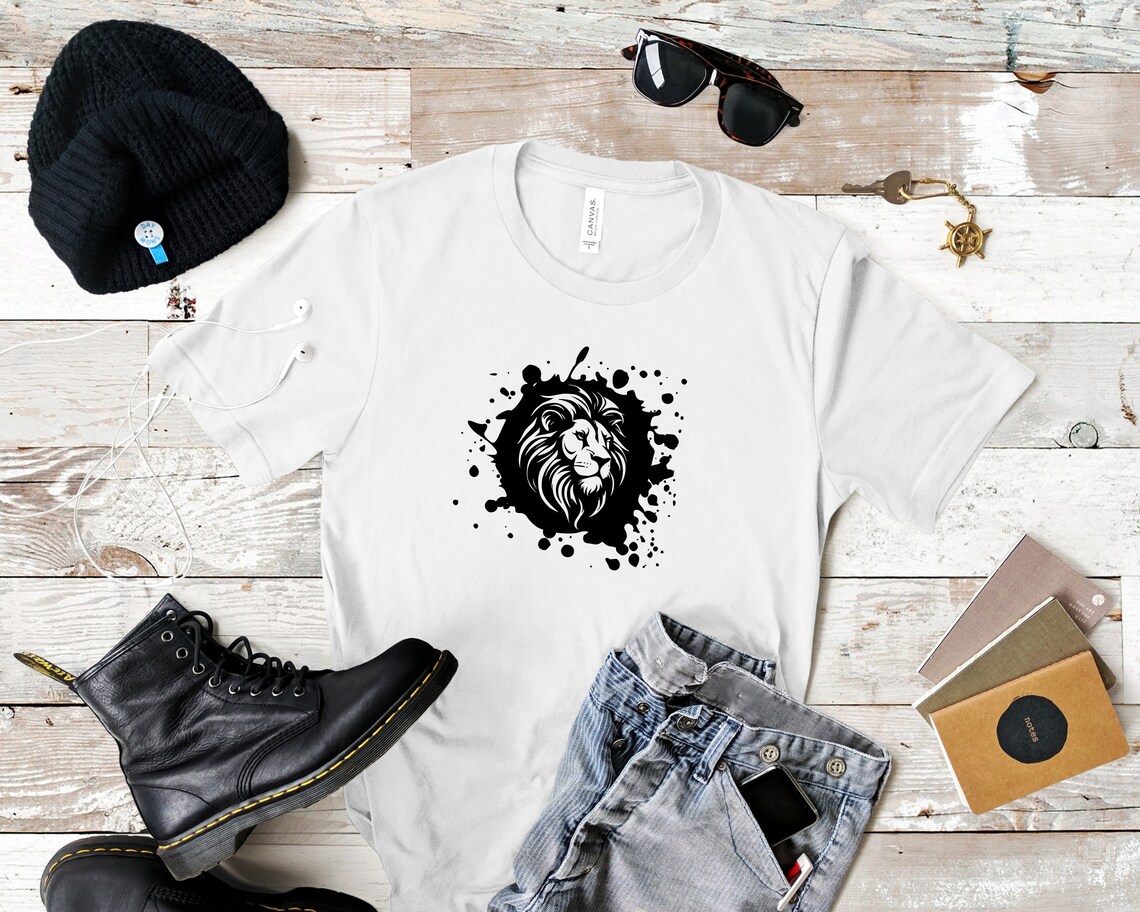 Lion Head Splat Ink. Svg Png Eps Dxf Cut Files. - Etsy