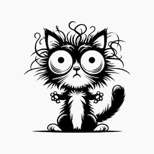 Frazzled Cat. 4 Svg Bundle. Svg Png Eps Dxf Cut Files. - Etsy