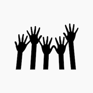 Raise Hands. Svg Png Eps Dxf Cut Files. - Etsy