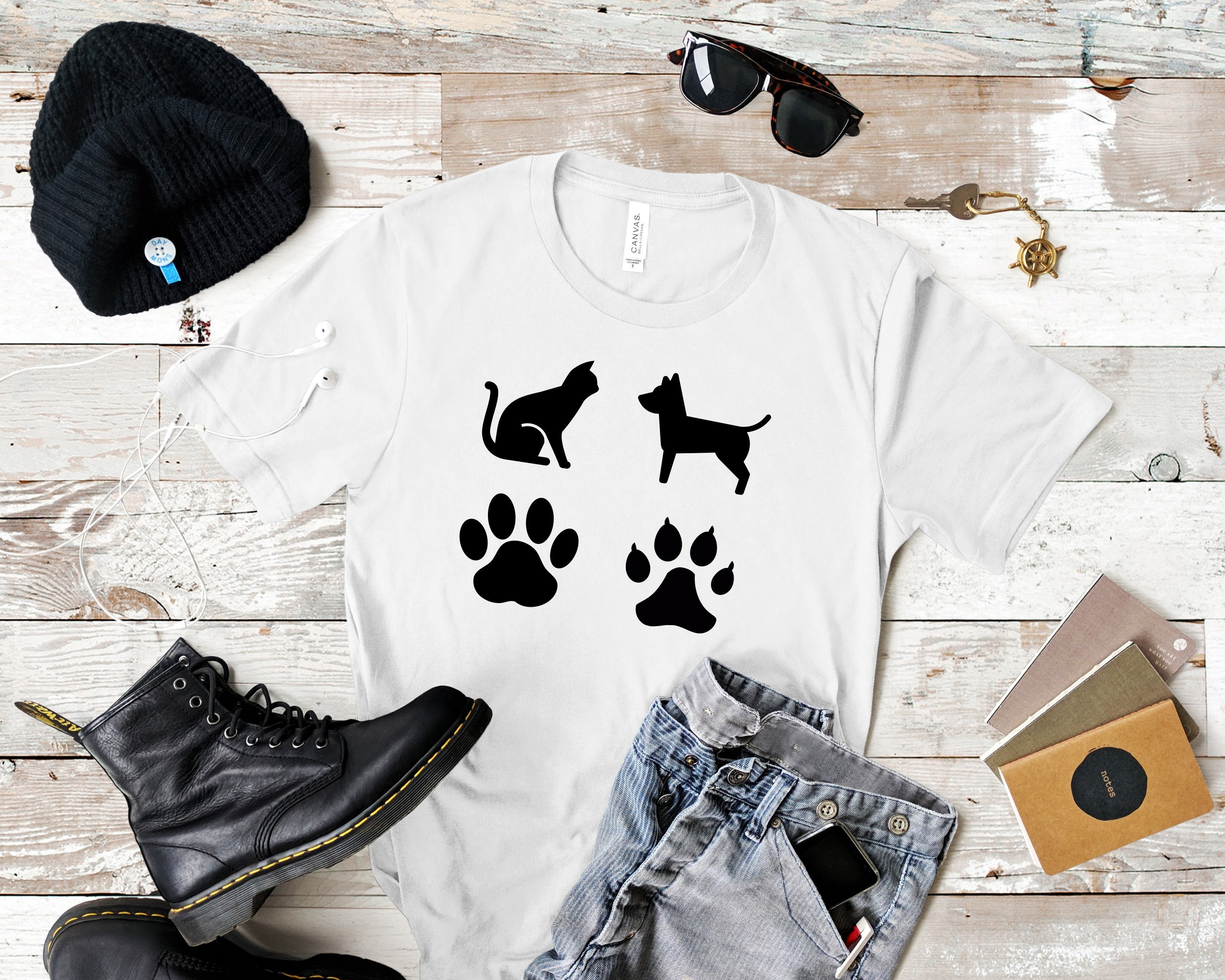 Dog and Cat Paw Print. Svg Png Eps Dxf Cut Files. | Etsy