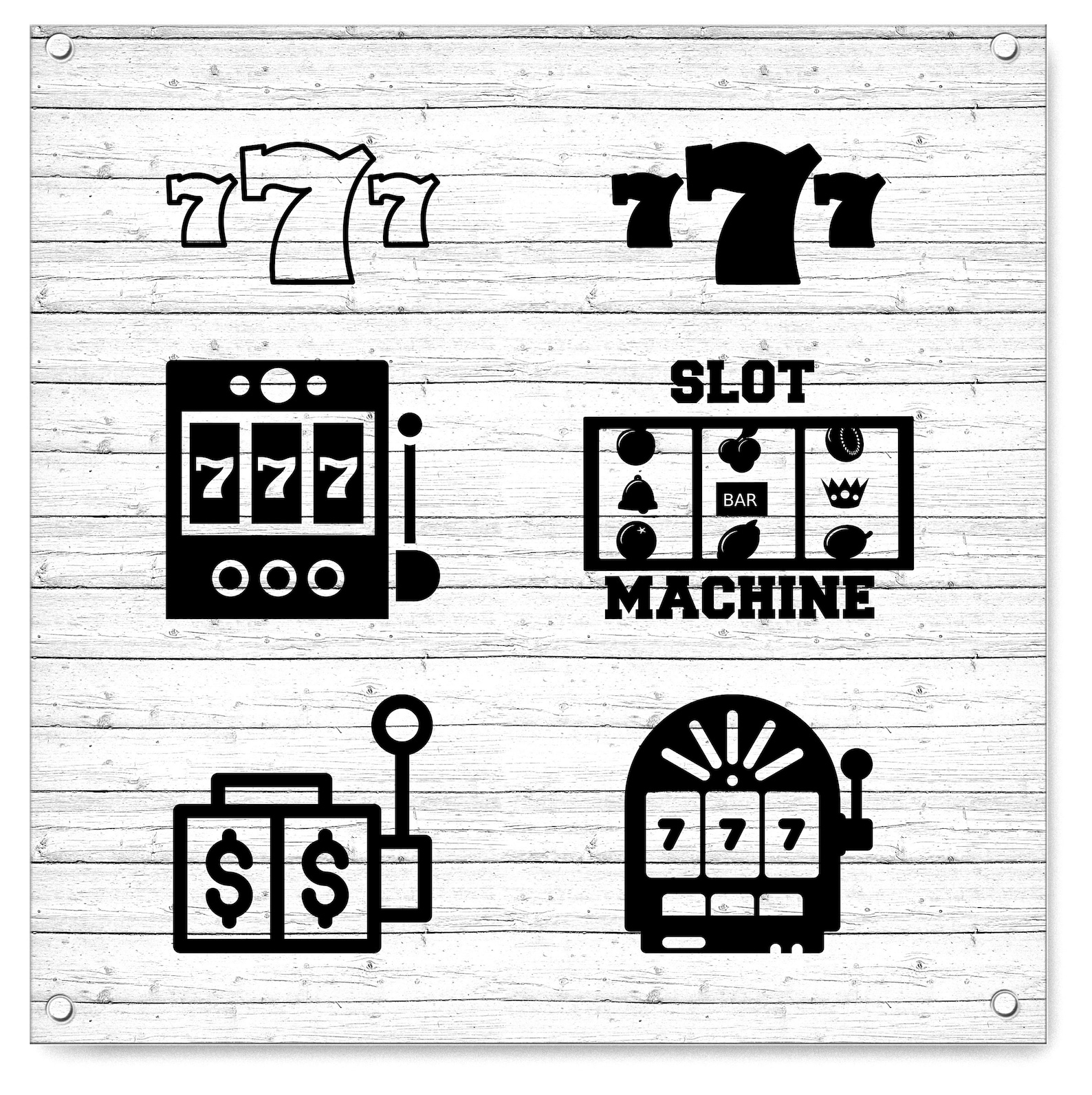 Slot Machine Casino. Svg Png Eps Dxf Cut Files. | Etsy