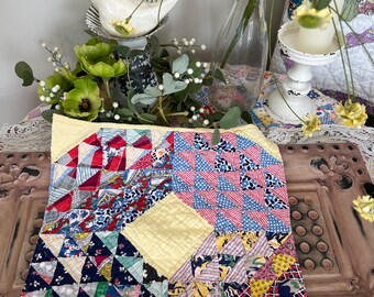 Vintage Cutter Quilt Piece for Sewing Upcycled Repurposed Crafts. Hand ...