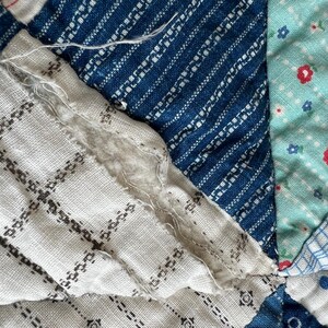 Vintage Cutter Quilt Piece for Repurposing - a Handmade Patchwork Scrap ...
