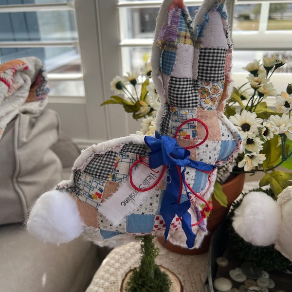 Patchwork Bunny - Etsy