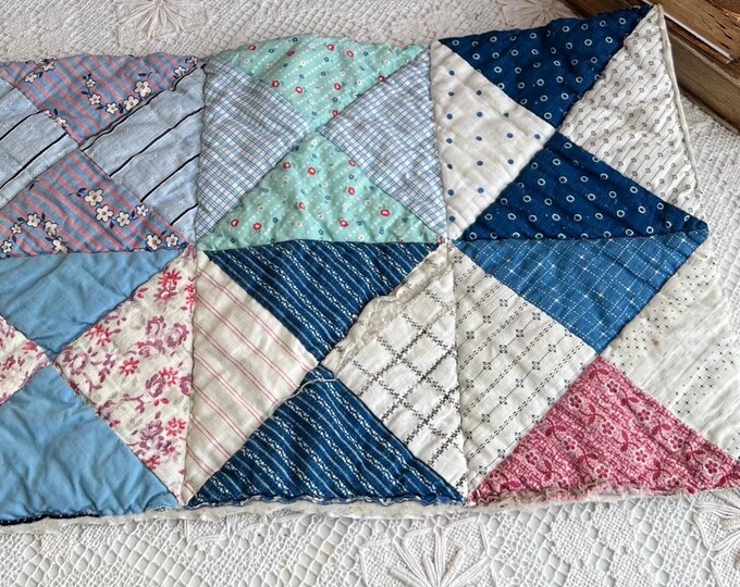 Vintage Cutter Quilt Block, Grandmother’s Fan Pattern , Handmade ...