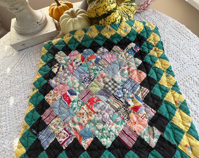 Vintage Cutter Postage Stamp Pattern Quilt Block for Repurposing ...