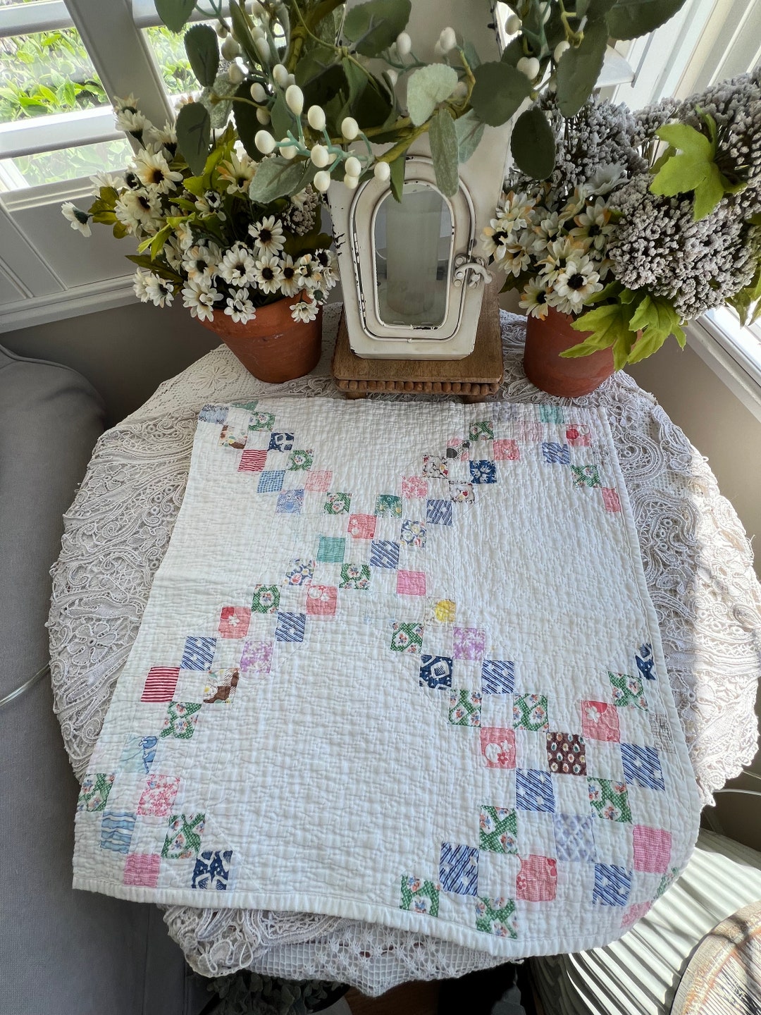 Vintage Cutter Postage Stamp Pattern Quilt Block for Repurposing ...