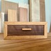 Small Handcrafted Oak and Walnut Wood Drawer Single Drawer Box Wood ...