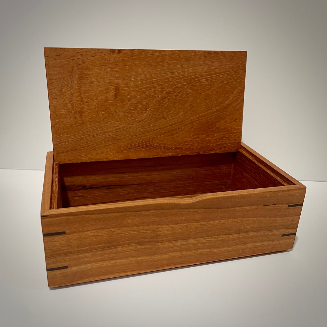 Handcrafted Cherry & Spanish Cedar Keepsake Box - Jewelry Box - Wood ...