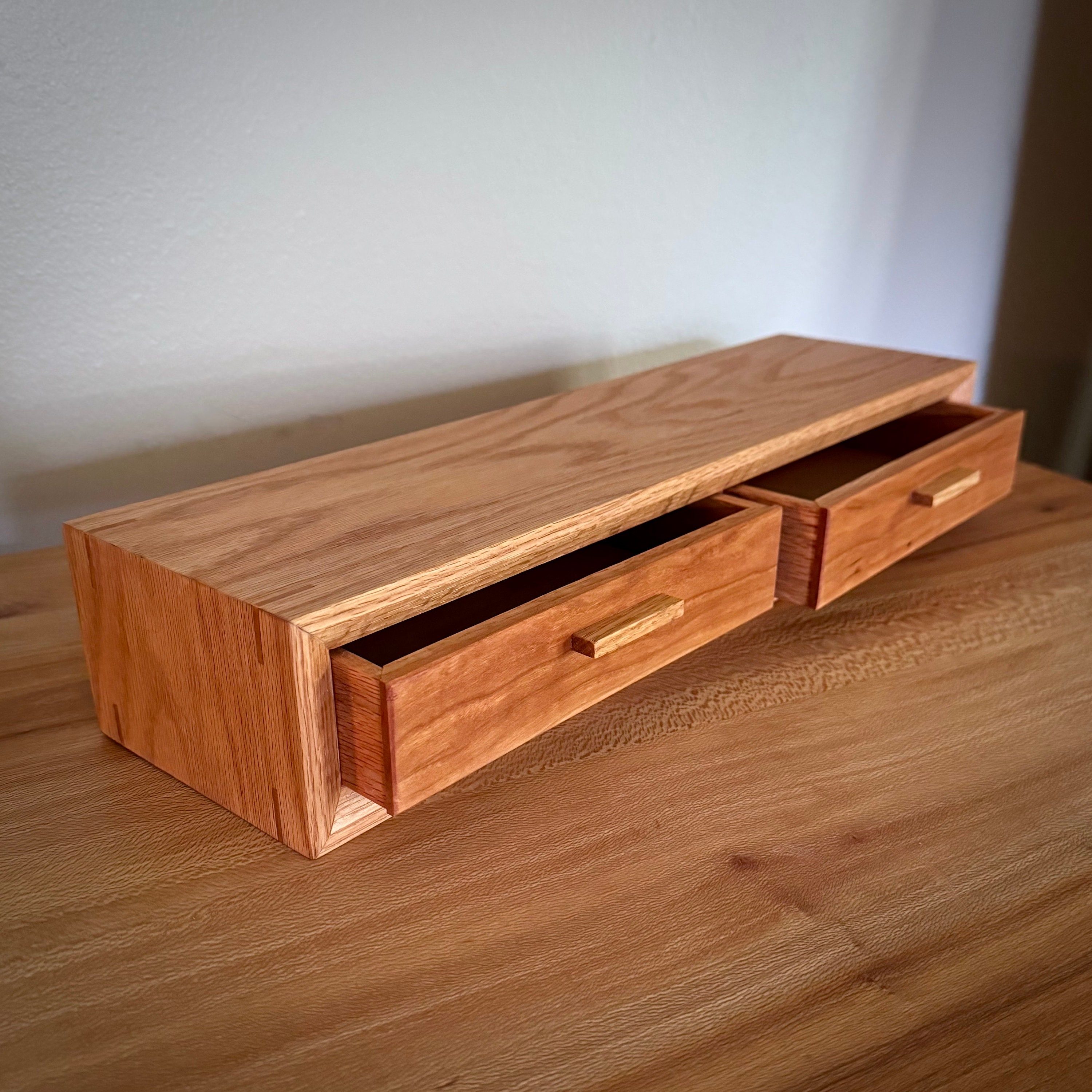 Handcrafted Oak and Cherry Wood Drawer - Jewelry Box - MADE TO ORDER - Etsy